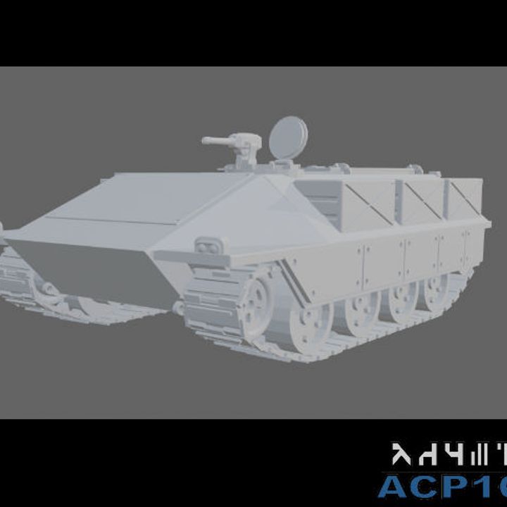 3D Printable AV-8B APC Sci-Fi AFV by Chris Abbey